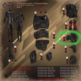 Second Life Marketplace - [AD] - Commando Trooper - Bracers - Red ...